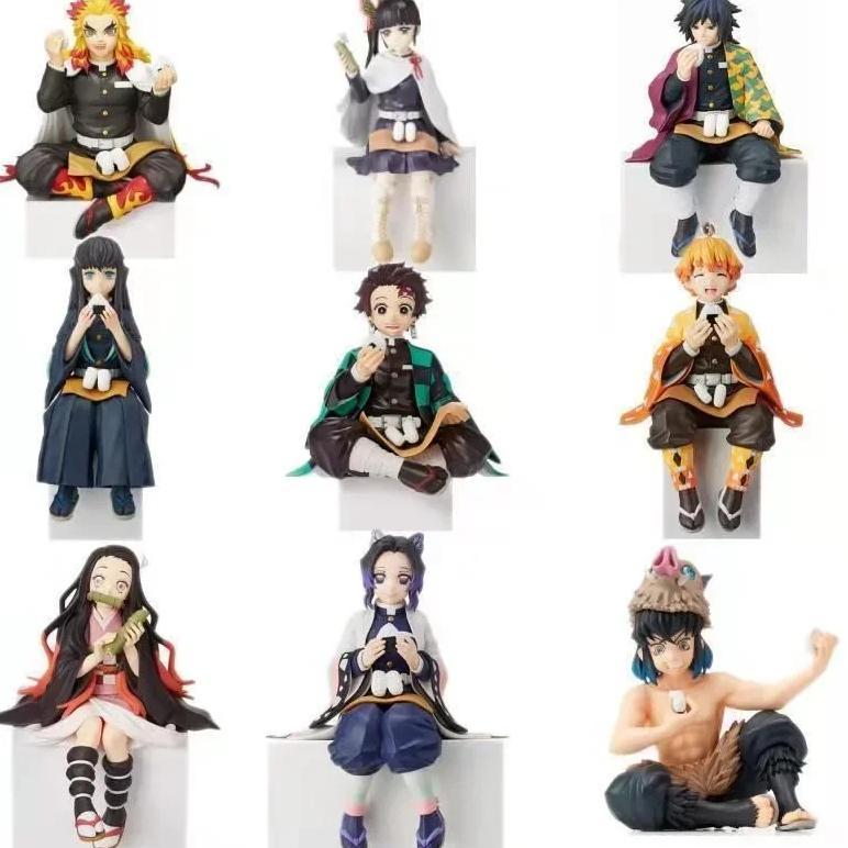 Jual Hot Anime Demon Slayer Sit Eating High Quality Rice Figure All ...