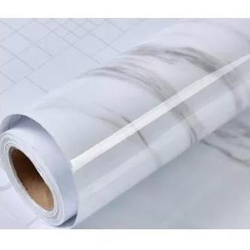 Jual Wallpaper Dinding Marmer Lis Kuning Dasar Putih 8 meter X 45cm ...