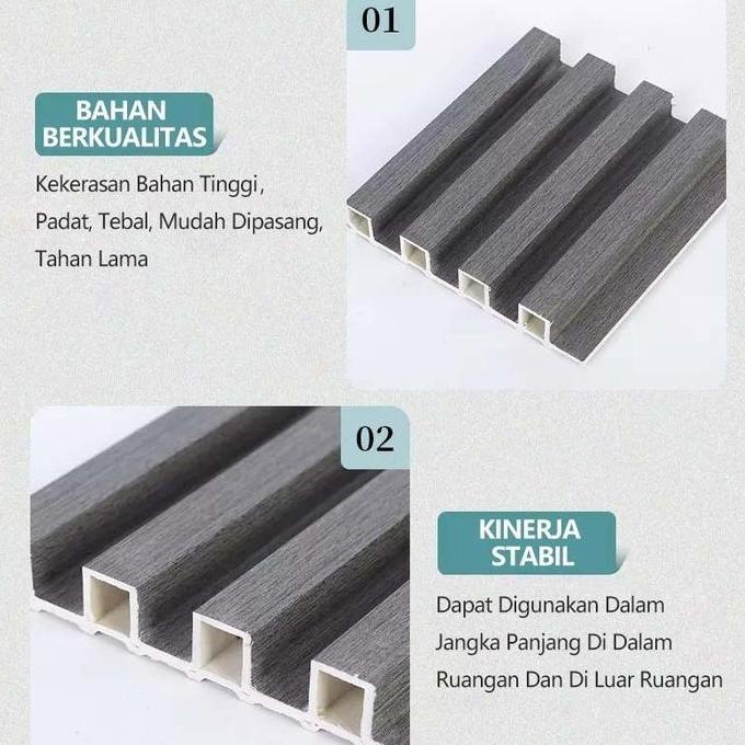 Jual Wood WPC Wall panel 2.9Meter*16Cm Dekorasi Dinding Anti Rayap Dan ...