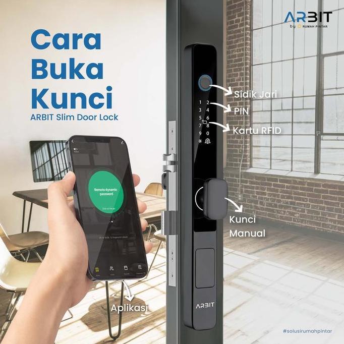 Jual Balulaseller - ARBIT WiFi Slim Door Lock Kunci Pintu Pintar ...