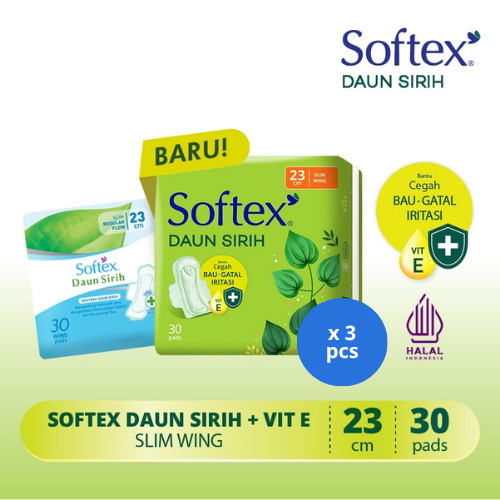 Jual Softex Daun Sirih + Vitamin E Jumbo Pack 23cm isi 30 Pads ...