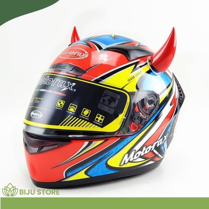 Jual DEKORASI AKSESORIS TANDUK HELM BESAR HELMET DEVIL HORN LEM SUCTION ...