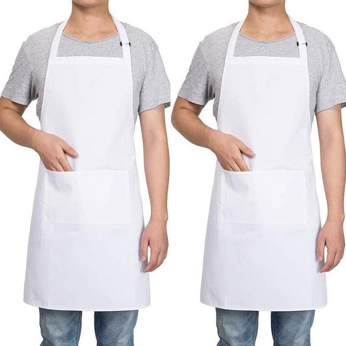 Jual Apron/celemek polos - putih (white) | Shopee Indonesia