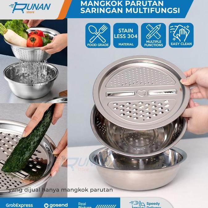 Jual Baskom Saringan Serbaguna 3in1 - Mangkok Parutan - Baskom ...