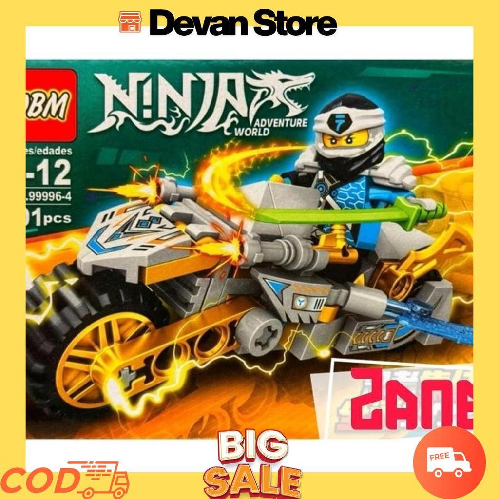 Jual Mainan Anak Action Figure Balok Susun Ninja Motor Gede Ninja ...