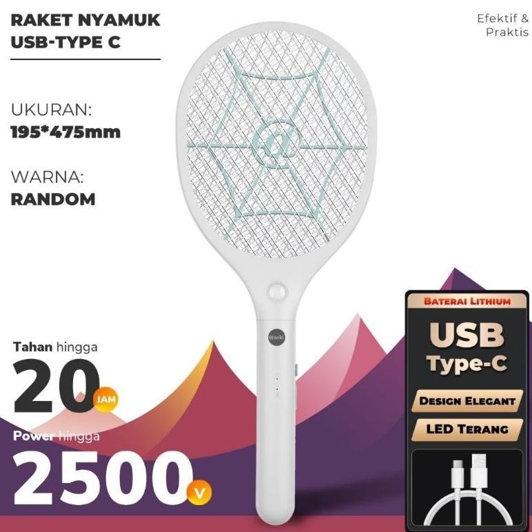 Jual Michaelstorages Raket Nyamuk Aoki Usbc 879 / Raket Nyamuk Usb-Type ...