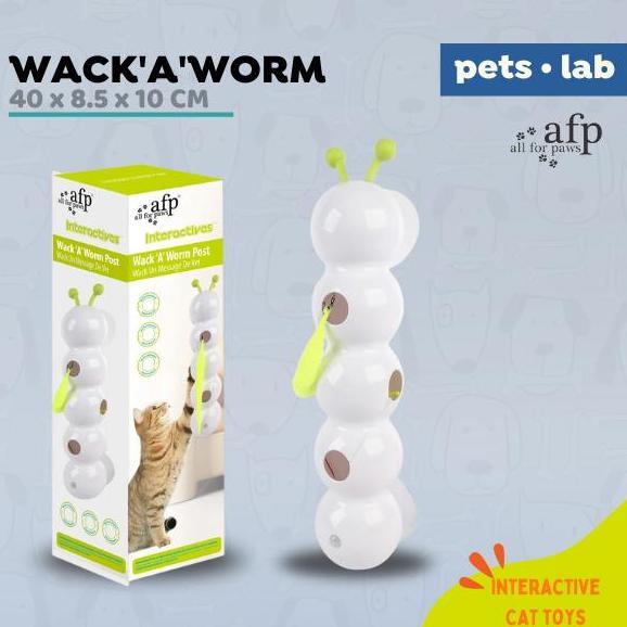 Jual All For Paws AFP Wack A Worm Caterpillar Mainan Interaktif ...