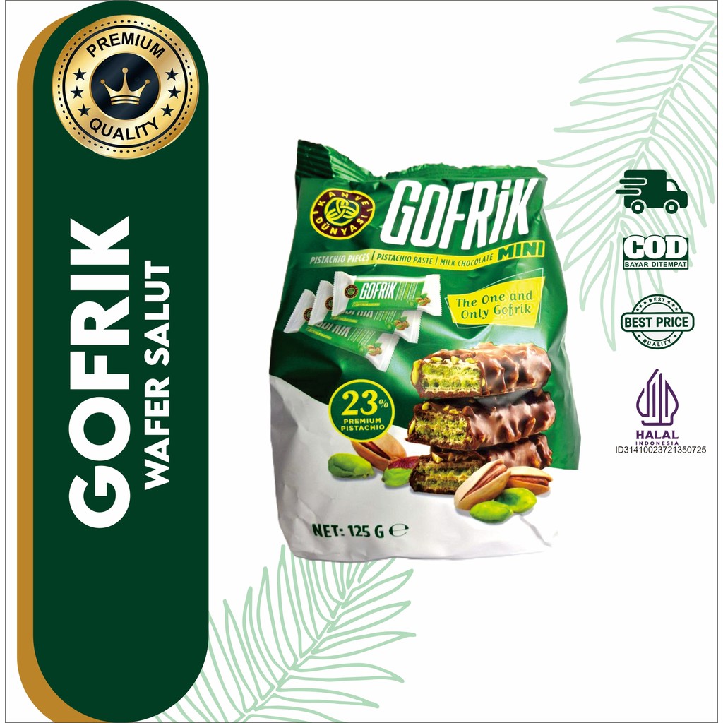 Jual GOFRIK WAFER SALUT SUSU COKELAT DENGAN PASTA DAN POTONGAN ...