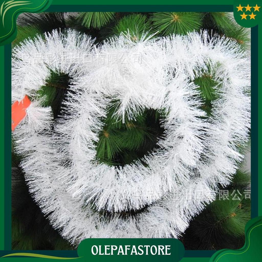 Jual Slinger Natal 2 Meter Hijau Salju Hijau Daun Rumbai Dekorasi Pohon ...
