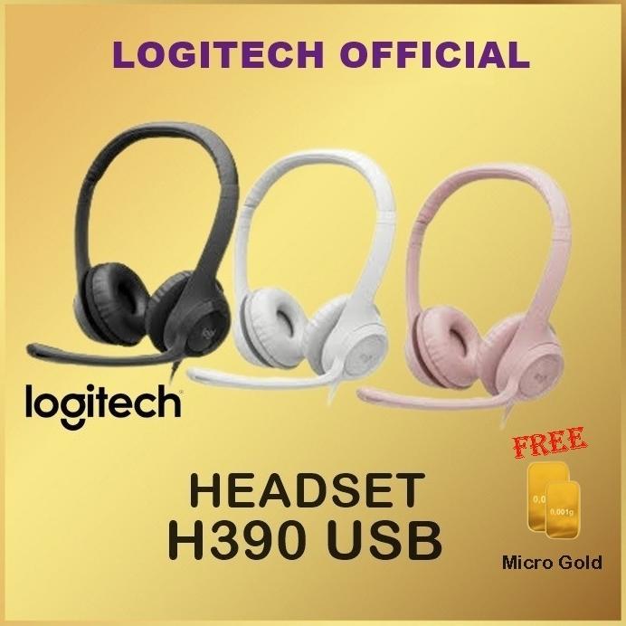 Jual Logitech H390 USB Stereo Headset Hitam/Putih/Merah Muda | Shopee ...