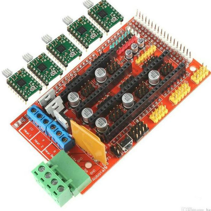 Jual RAMPS 1.4 + 5 X A4988 STEPPER MOTOR DRIVER & HEATSINK | Shopee ...