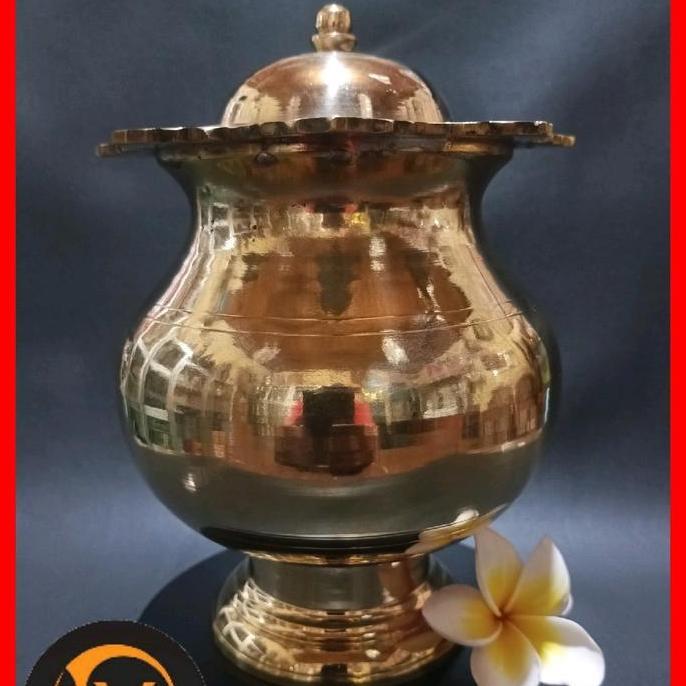 Jual SANGKU PADMA / GUCI KUNINGAN / SANGKU KUNINGAN + TUTUP / SANGKU ...
