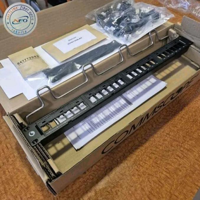 Jual Patch Panel Cat 6, 24 Port Amp / Commscope Loaded Modular Jack Cat ...