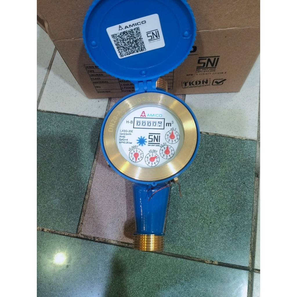 Jual Meteran Air Bersih / Water Meter Merk Amico Original SNI Size 3/4 ...