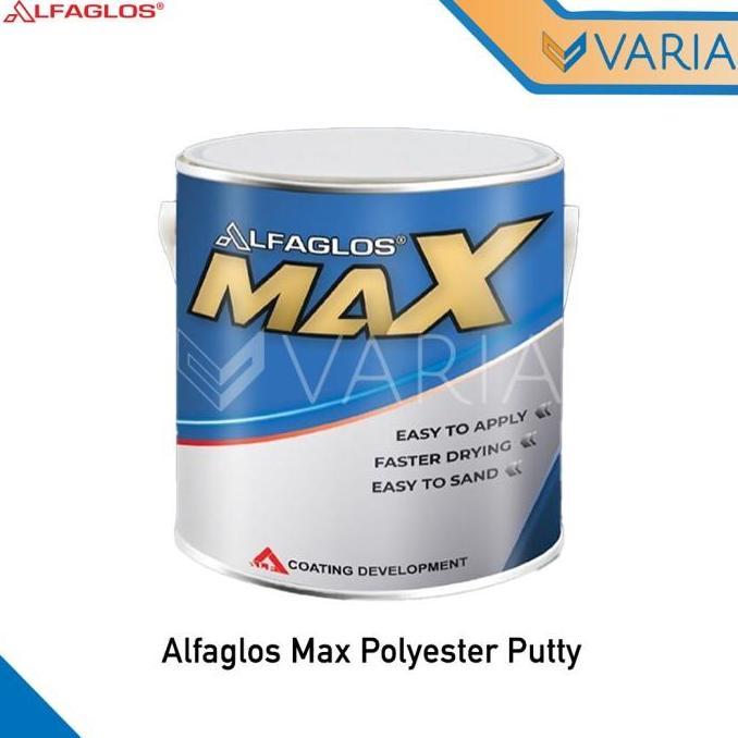 Jual Alfaglos Max Polyester Putty 3 kg Galon Dempul Plastik Besi Body ...