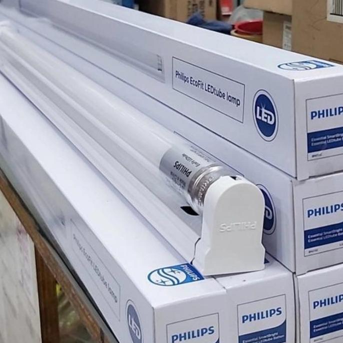 Jual Tl Philips Led Tube Ecofit T8 set 8W 16watt SET BATTEN ECOFIT KAP ...