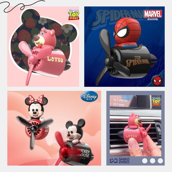 Jual PWGcar Car Fragrance Lotso Mickey Minnie Mouse Spider Man Doraemon ...