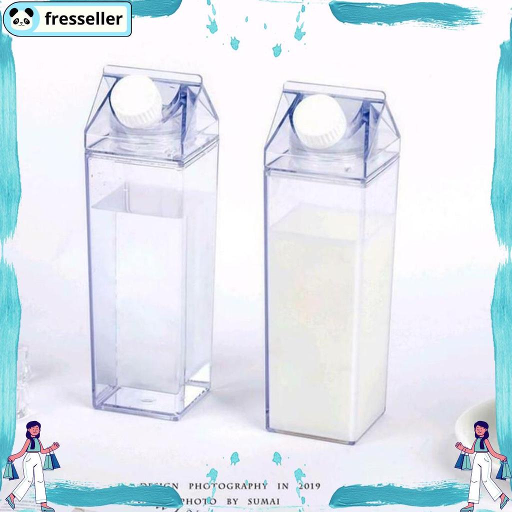 Jual Botol Air minum transparan polos lucu portable milk box kotak susu ...
