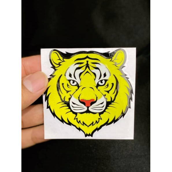 Jual Stiker Cutting Macan kuning Ukuran 7,5 x 7,5 CM Sticker Cutting ...