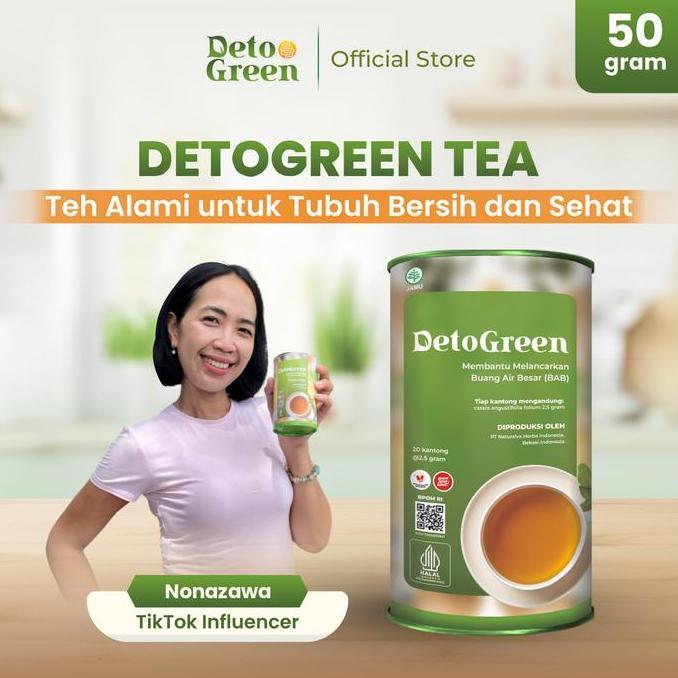 Jual Teh Celup Herbal Detogreen Botol Instan 50 GR (Air/Hijau/Tea/Honey ...