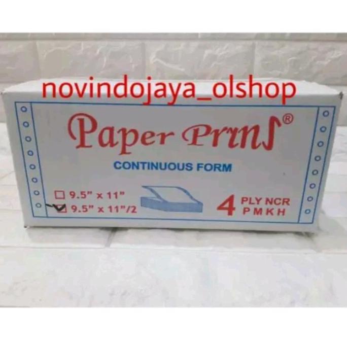Jual NEW KERTAS PRINTER CONTINUOUS FORM 4 PLY PAPER PRYNS 9.5 X 11 ...