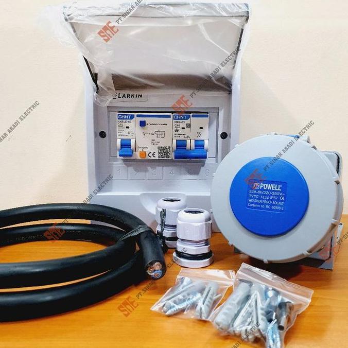Jual HARGA DISC - Box Panel CHINT EV Wall Charger CEE Plug 7KW 40A RCBO ...