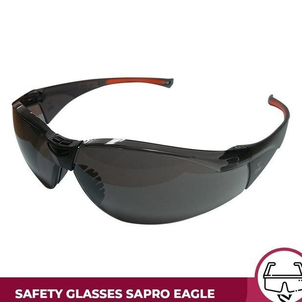 Jual Kacamata Safety Hitam Sapro Eagle Safety Glasses Bla Lens | Shopee ...