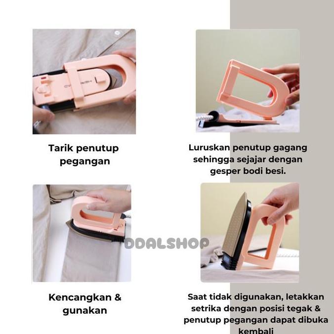 Jual Setrika Mini Traveling Strika Lipat Gosokan Listrik Iron Portabel ...