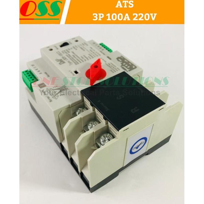 Jual VEGAPUNK- ATS Automatic Transfer Switch 3P 100A 220V MCB Dual ...