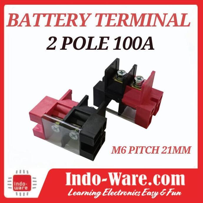 Jual Terminal 2 Pole 100A pitch 21mm Double Side Type Terminal Blocks ...