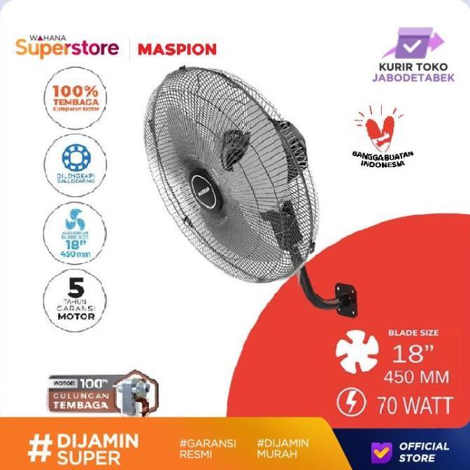 Jual Kipas Angin Maspion Power Fan 18 Inch - PW-456 W | PW456W | Shopee ...