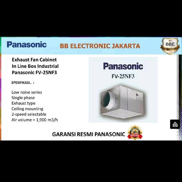 Jual Promo Exhaust Fan Cabinet In Line Box Industrial Panasonic Fv ...