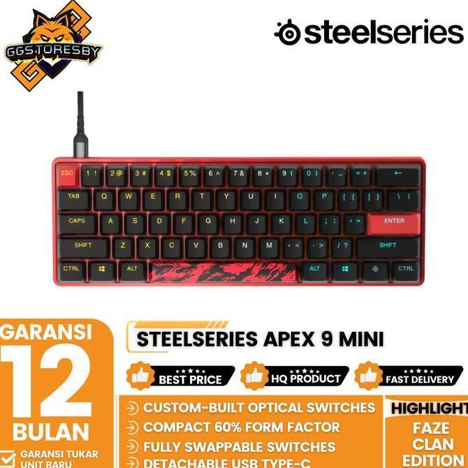 Jual STEELSERIES APEX 9 MINI FAZE CLAN EDITION Gaming Keyboard | Shopee ...
