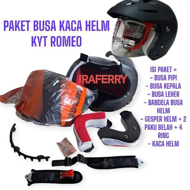 Jual Busa Dan Kaca Visor Helm Kyt Romeo Lengkap Dengan Bandela Dan ...