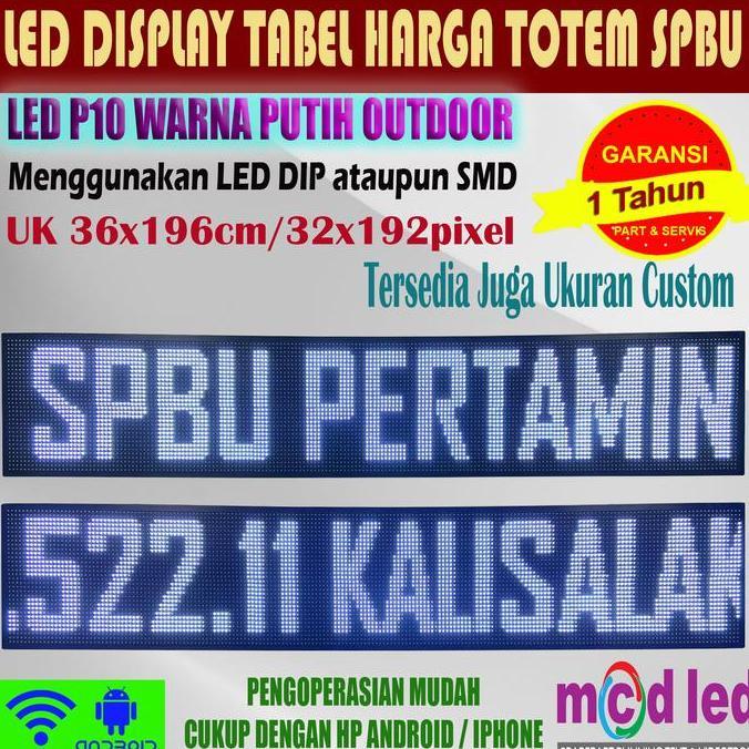 Jual RUNNING TEXT LED DISPLAY TOTEM TABEL HARGA SPBU | Shopee Indonesia