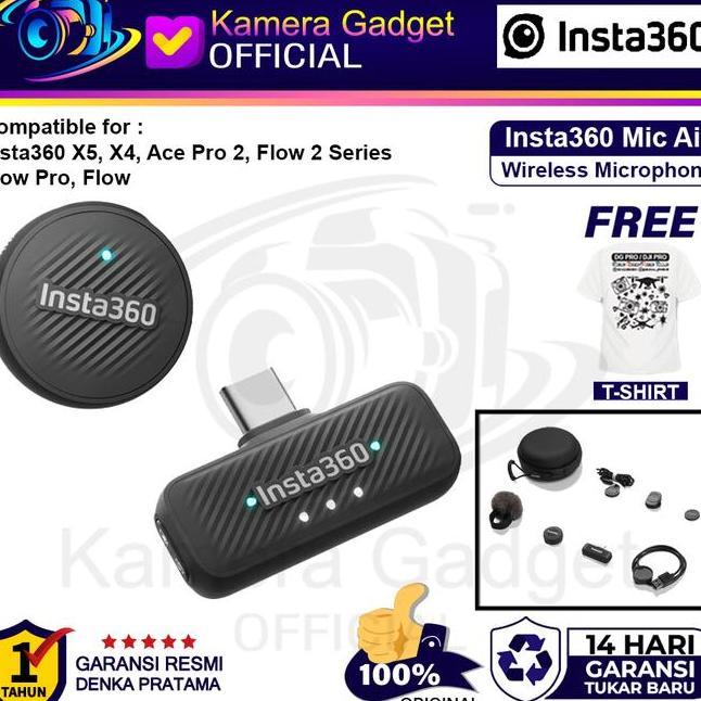 Jual 360 Mic Air Wireless Mic Microphone 1 Tx 1 Rx Builtin Noise ...