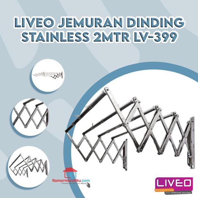 Jual Liveo Jemuran Dinding LV-399 4 bars Stainless steel 100% (anti ...