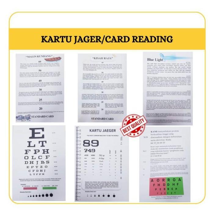 Jual Kartu Jaeger, Reading Card, Jaeger Card 2 Sisi(SUDAH DI LAMINATING ...