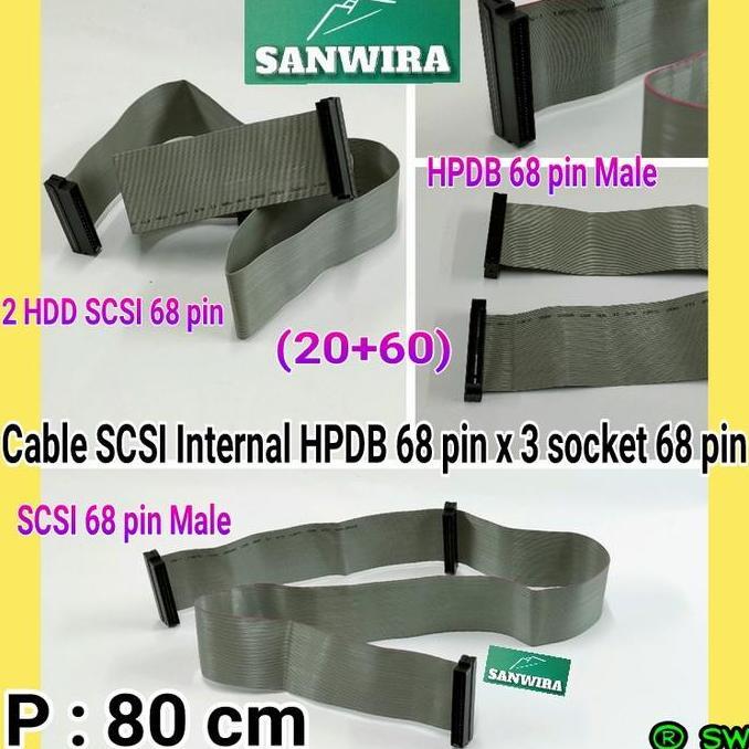 Jual Cable SCSI Internal HPDB 68 pin x 3 socket (2 HDD SCSI 68) ~ P ...