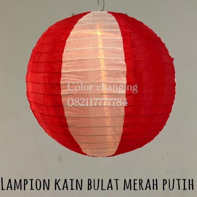 Jual Miliki Lampion Kain Bulat 40 Cm Merah Putih Hiasan 17 Agustus Hut ...