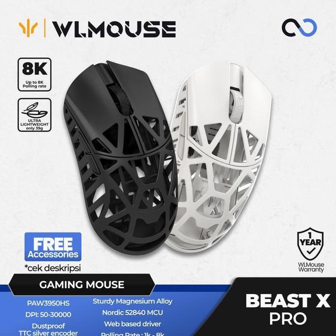 Jual WLMouse Beast X Pro 8k Super Light Magnesium Wireless ambidextrous ...