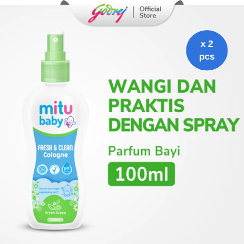 Jual Mitu Baby Cologne Fresh Green Spray 100ml - Parfum Bayi x 2 pcs ...