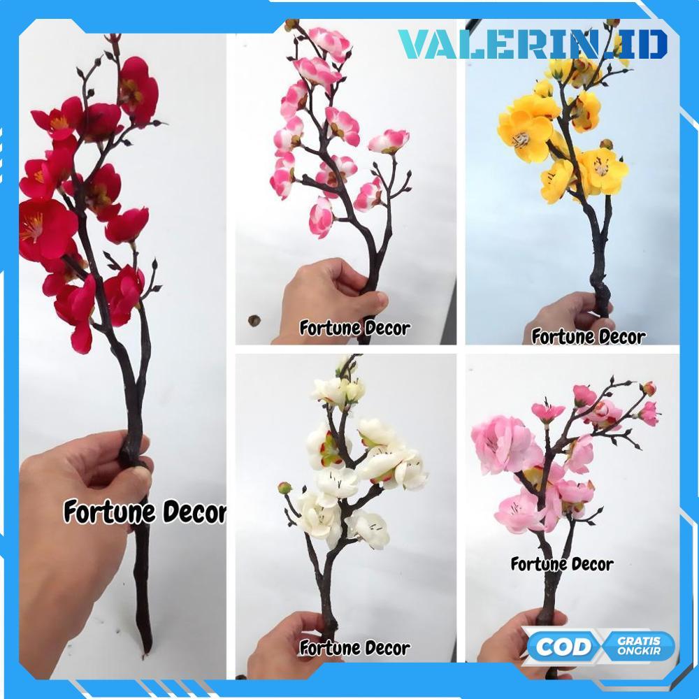 Jual Bunga sakura mekar plastik meihua blossom imlek tangkai pendek ...