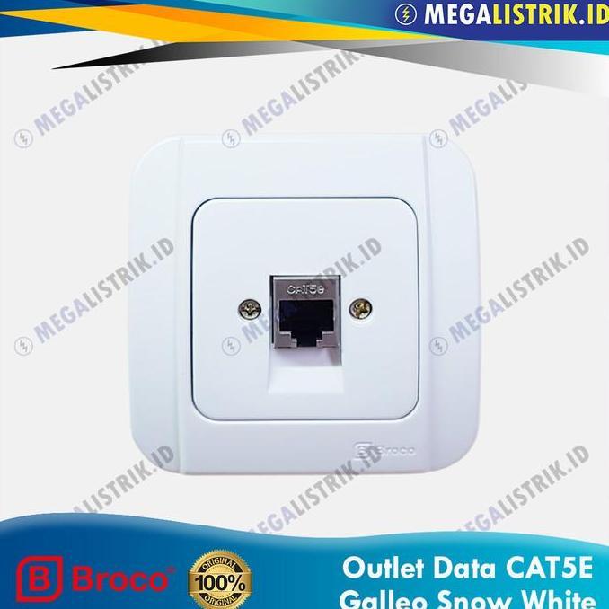 Jual Promo Broco Stop Kontak Data LAN CAT5E Galleo Putih Inbow G174-55S ...