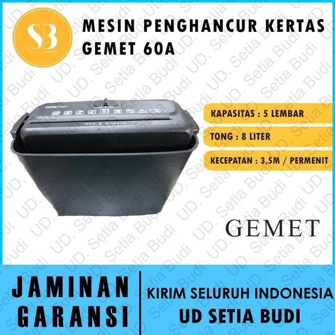 Jual HARGA DISC - Mesin Penghancur Kertas Paper Shredder Gemet 60A ...