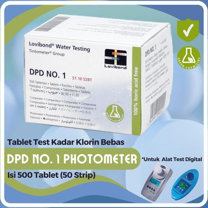 Jual Refill Pool Test Kit Chlorine Lovibond Dpd No.1 For Photometer ...