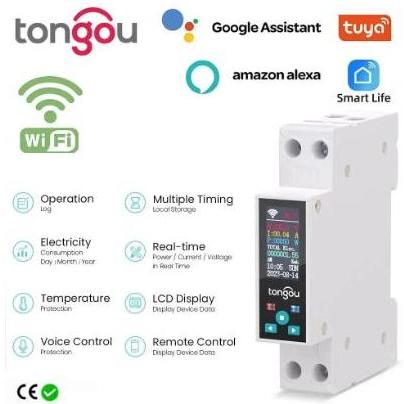 Jual Ready Tongou Smart Mcb Circuit Breaker Over Current Under Voltage ...