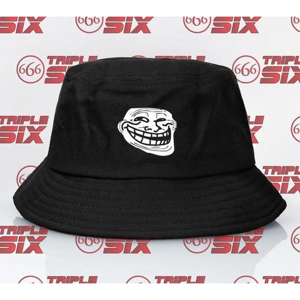 Jual DR288 >> Topi Bucket Meme Troll Face | Shopee Indonesia