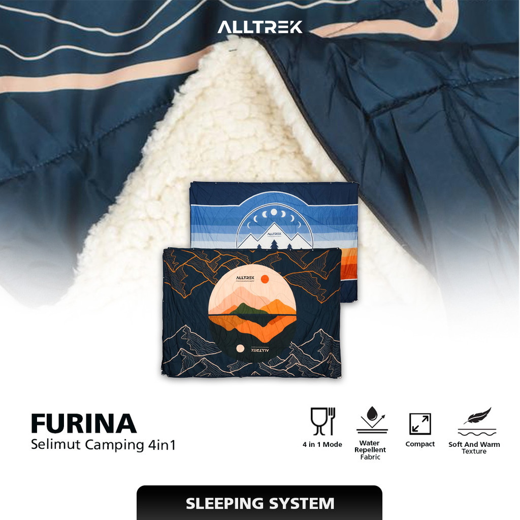 Jual ALLTREK Camping Blanket FURINA 4 In 1 Multifunctional Sleeping Bag ...