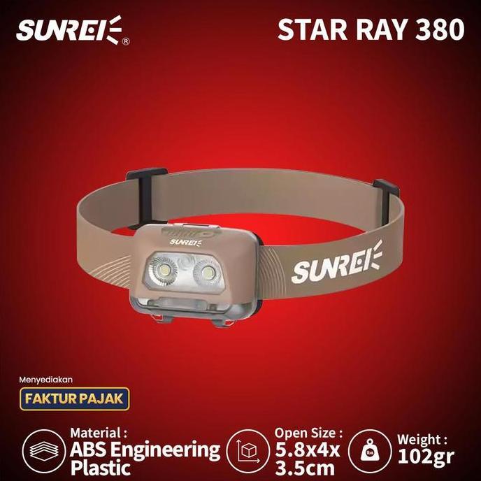 Jual SUNREI SENTER KEPALA STAR RAY 380 480 500 LUMENS HEADLAMP HYBRID ...